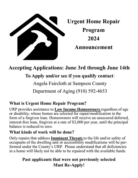 2024 Urgent Home Repair Program - Sampson County Government