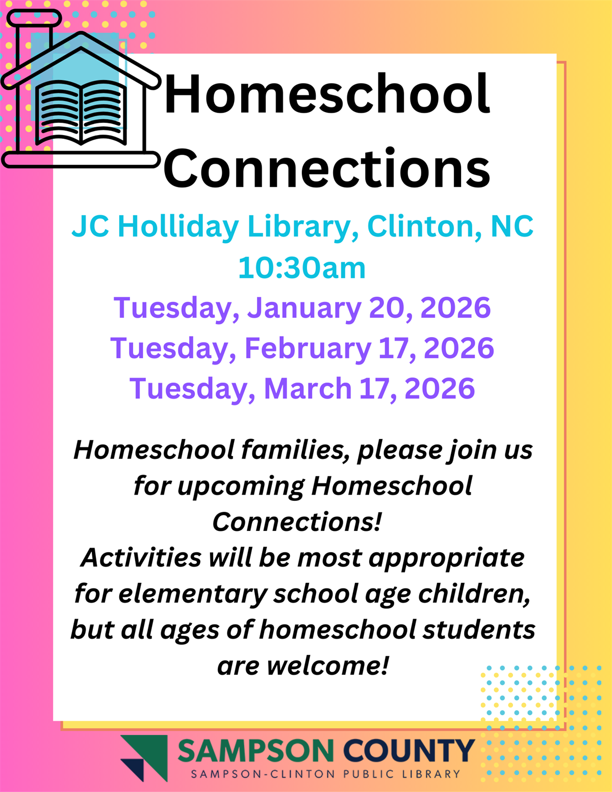 Homeschool Connections Jan-Mar 2026 - Sampson County Government