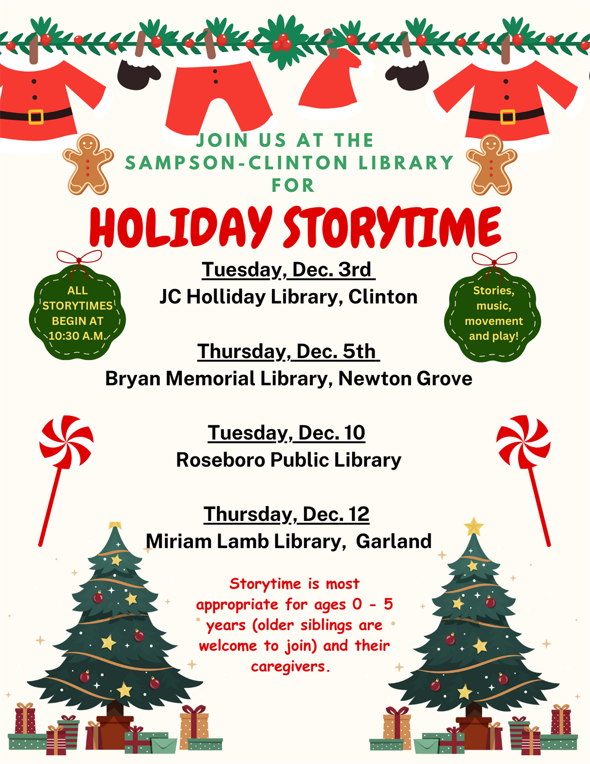 Holiday Storytime - Sampson County Government