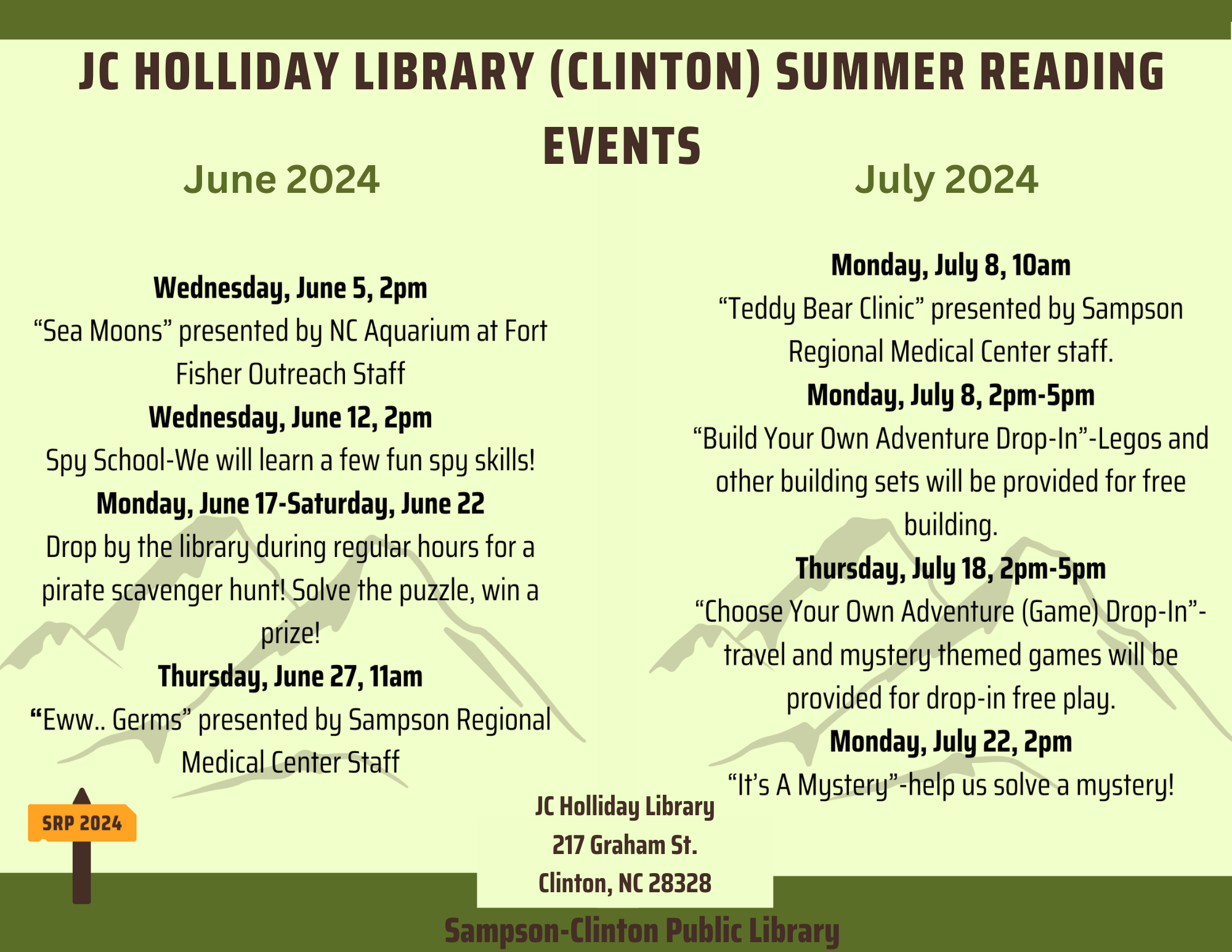2024 Summer Reading Challenge - Sampson County Government
