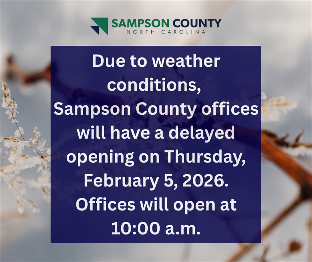 Delay Schedule for Sampson County Government 02-05-26 - Sampson County ...