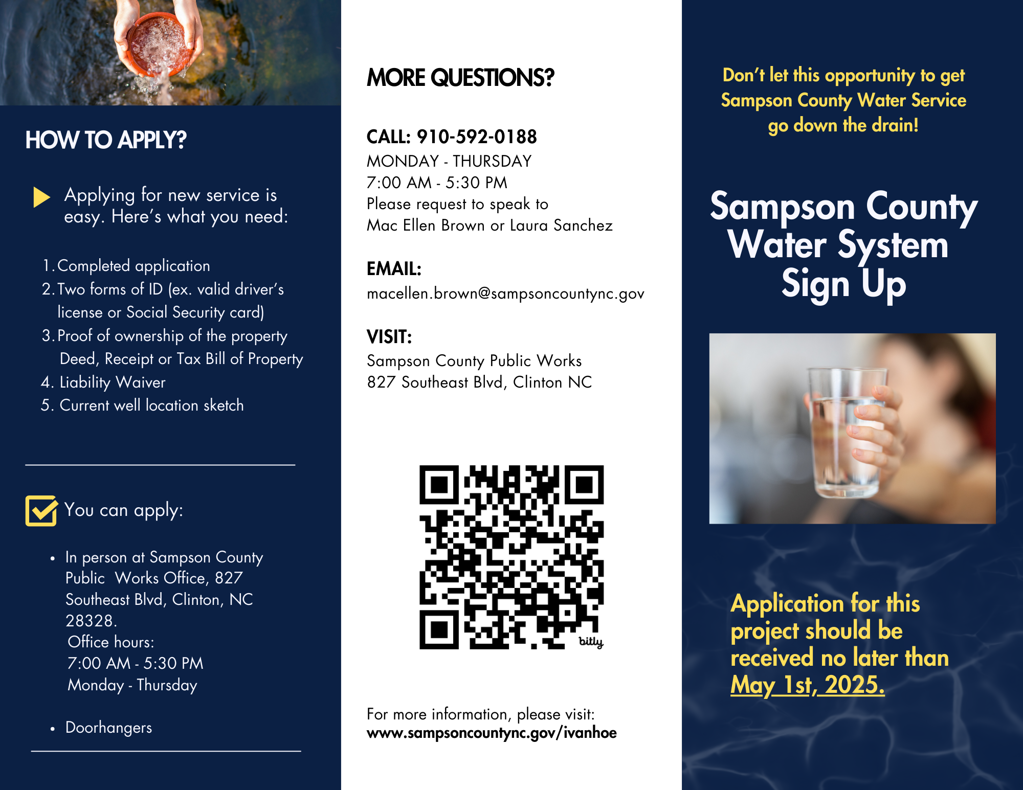 Longview Lake Rd - Ivanhoe Water Project - Sampson County Government
