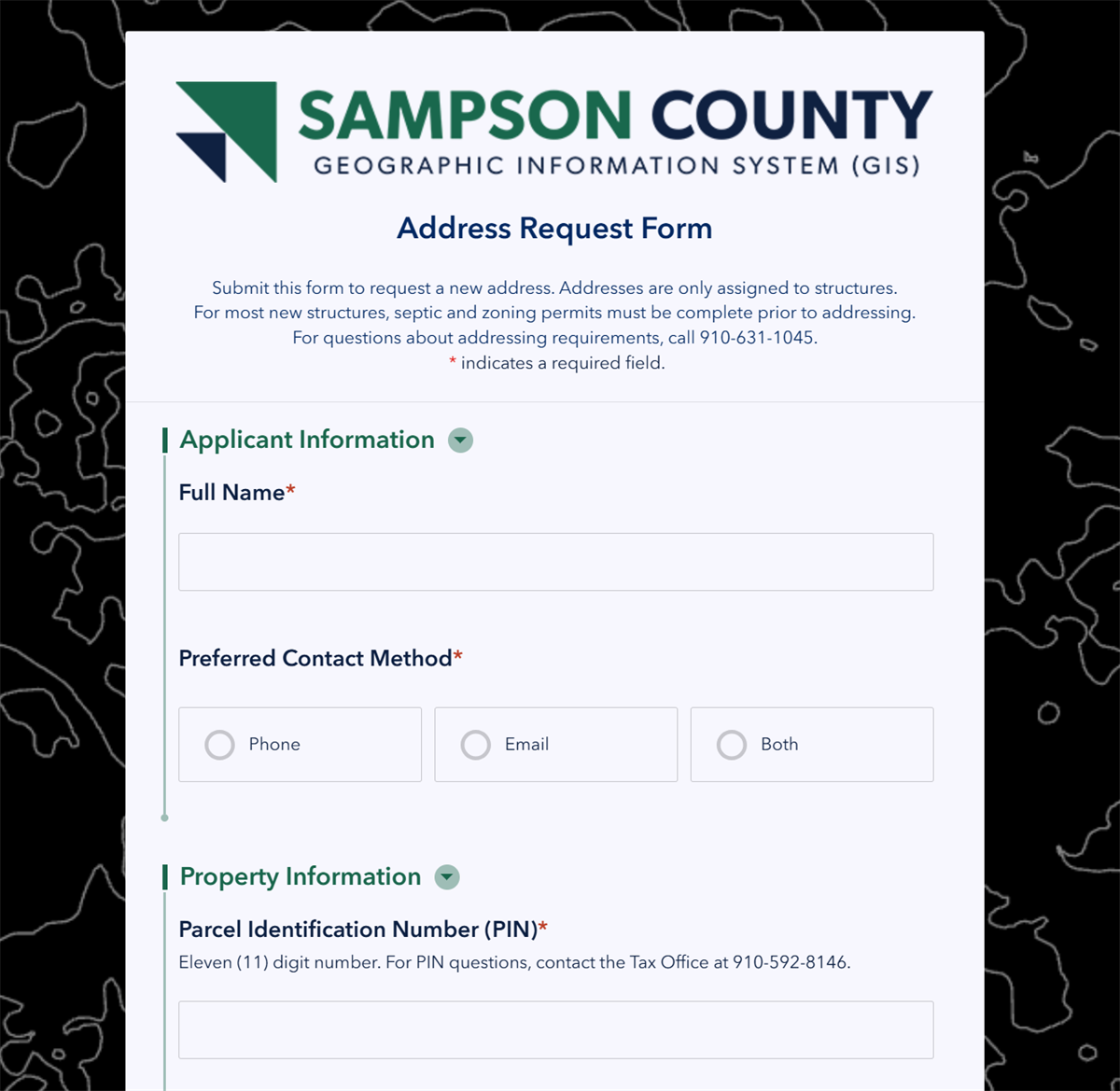 New Address Request Form Available Online - Sampson County Government